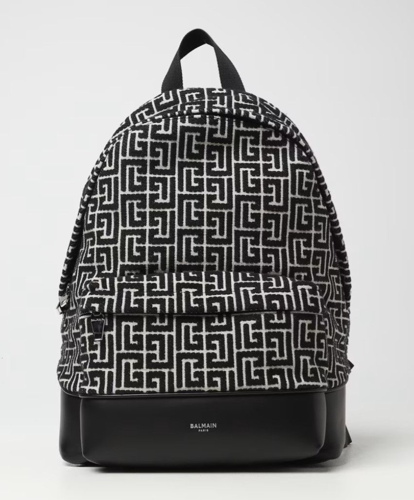 Balmain o1w1db0124 Backpack Bag in Black White | Grailed