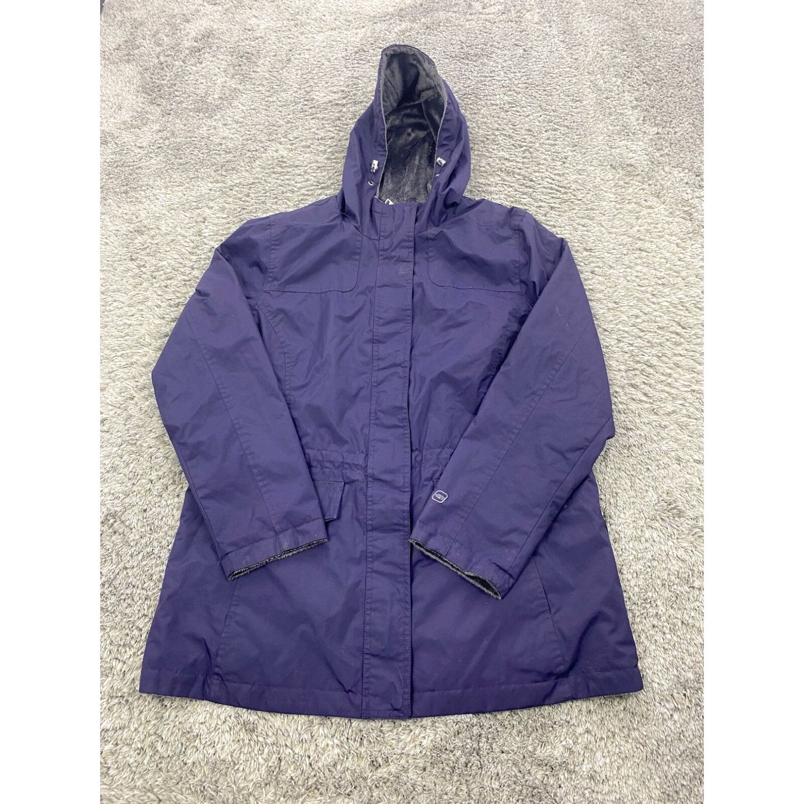 Free Country Free Country Jacket Womans Large Navy Blue Faux Fur Sherpa ...