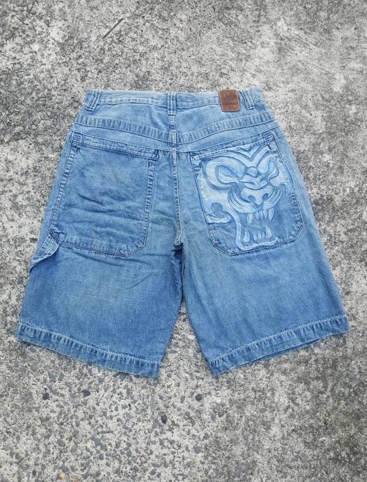 Jnco Jnco Nice Embroidered Design Shorts Denim Jeans | Grailed