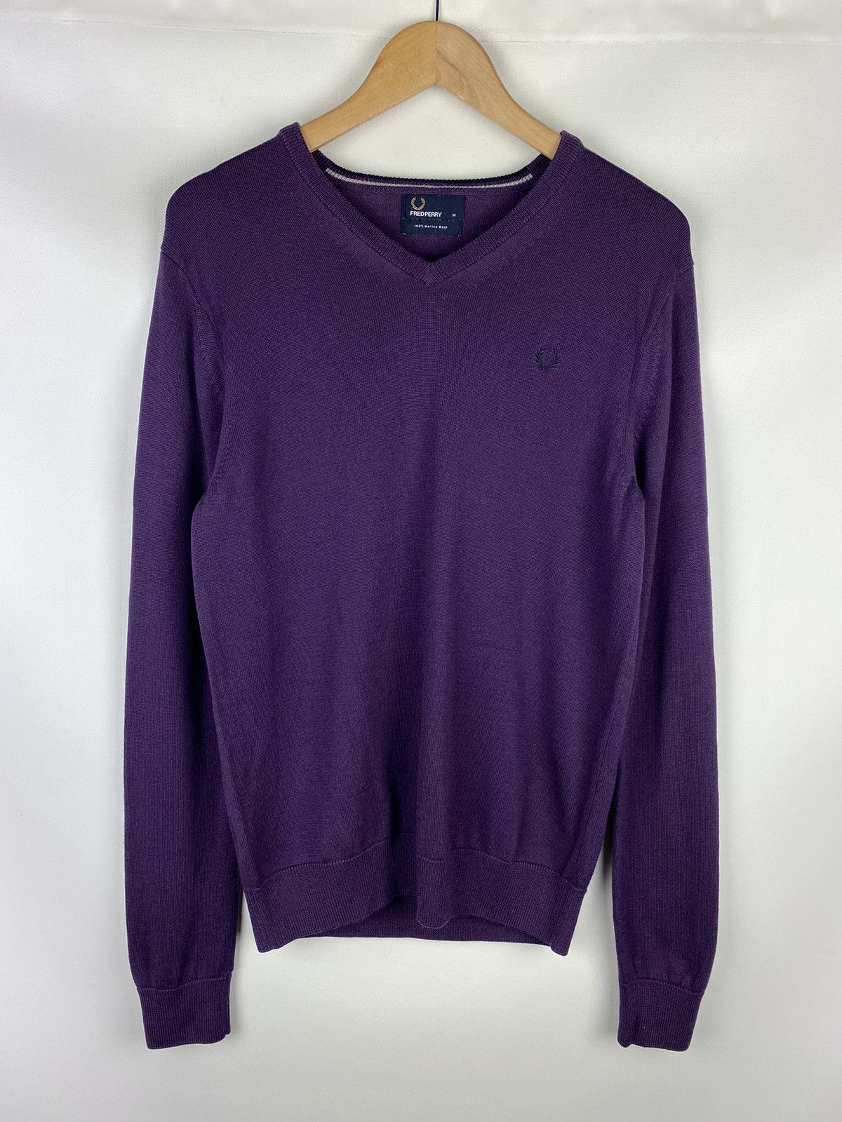 Fred Perry FP Fred Perry men’s merino wool v-neck sweater pullover ...