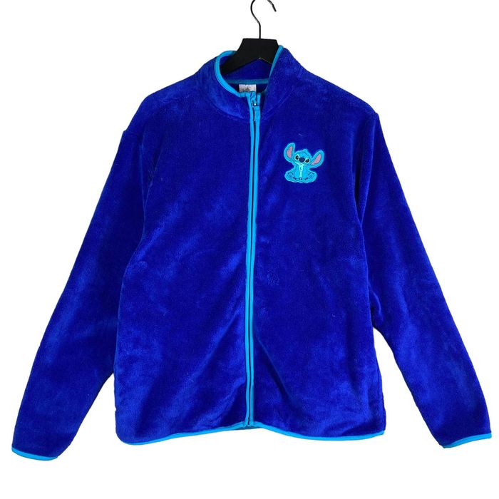 Disney Disney Lilo Stitch Fleece Jacket Womens Sz XL Blue Full Zip ...
