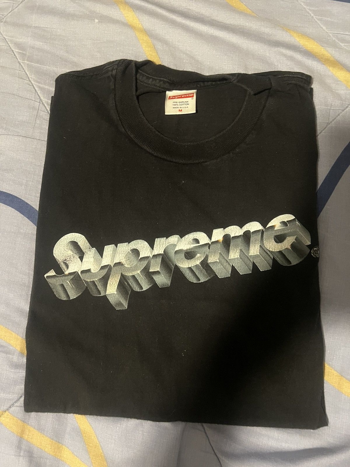 Supreme chrome logo tee store