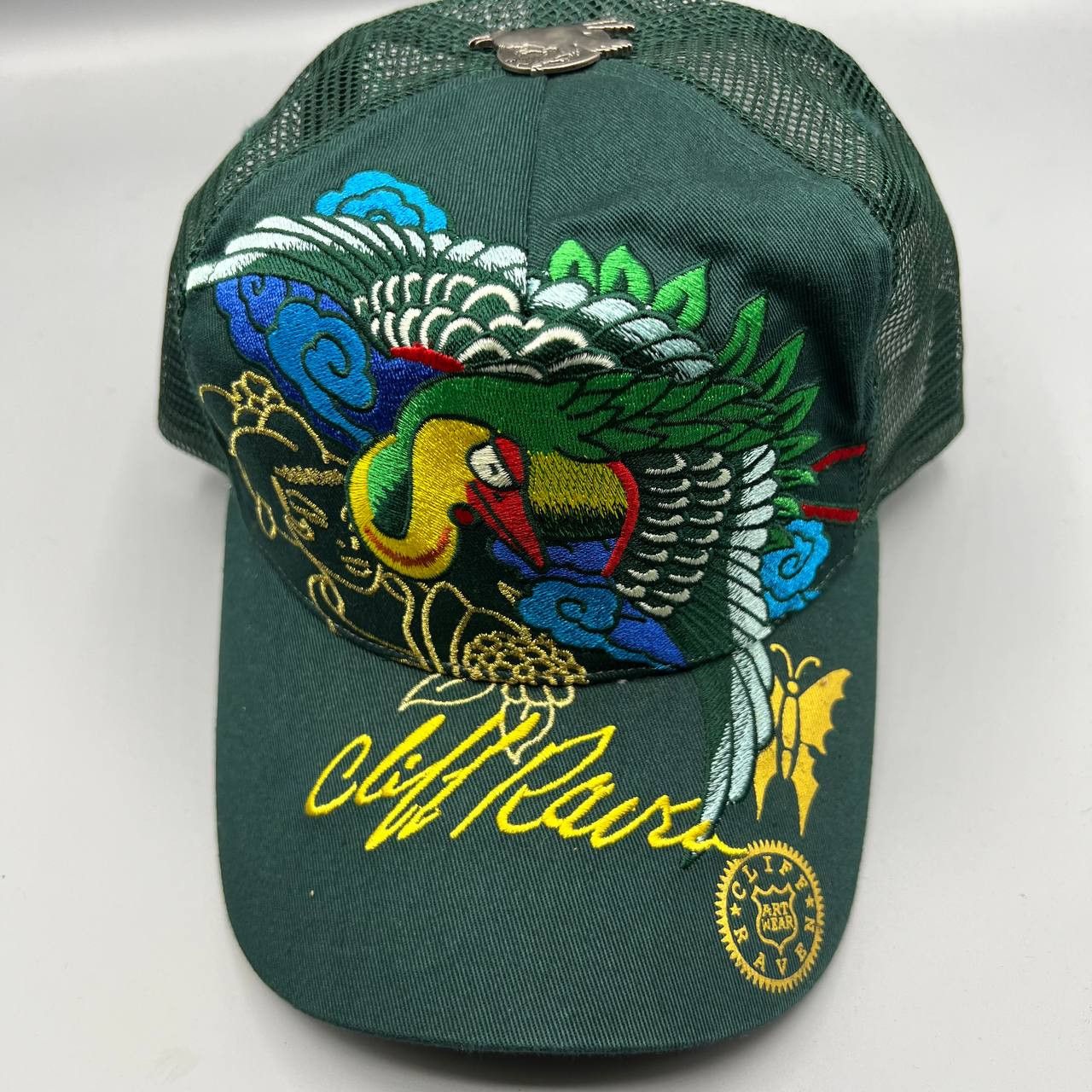 Ed Hardy Vintage Cliff Raven Hat Japanese tattoo Snap back Trucker ...