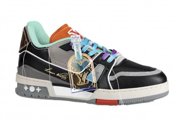 Louis Vuitton × Virgil Abloh Louis Vuitton Trainer Upcycled SS21 Teal ...