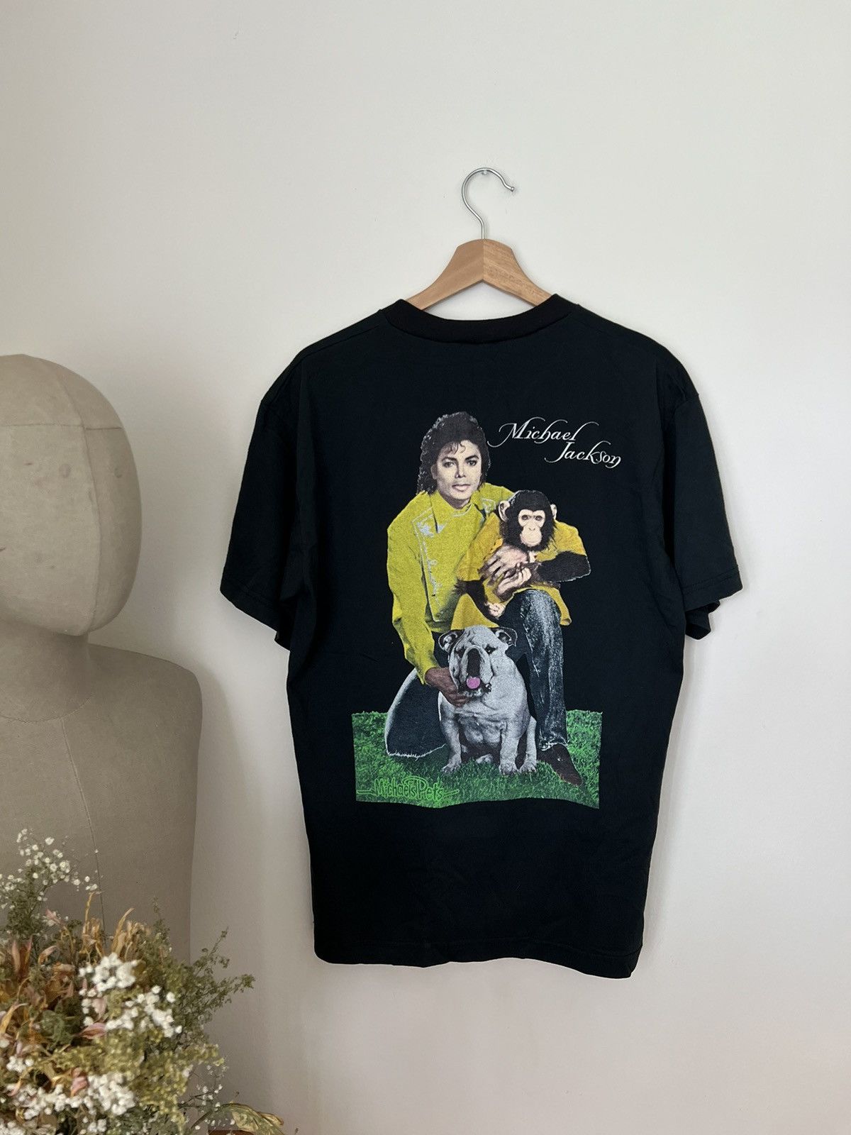 Vintage 1989 Michael Jackson’s Bubbles Bulldog Bootleg Mullet Tee | Grailed
