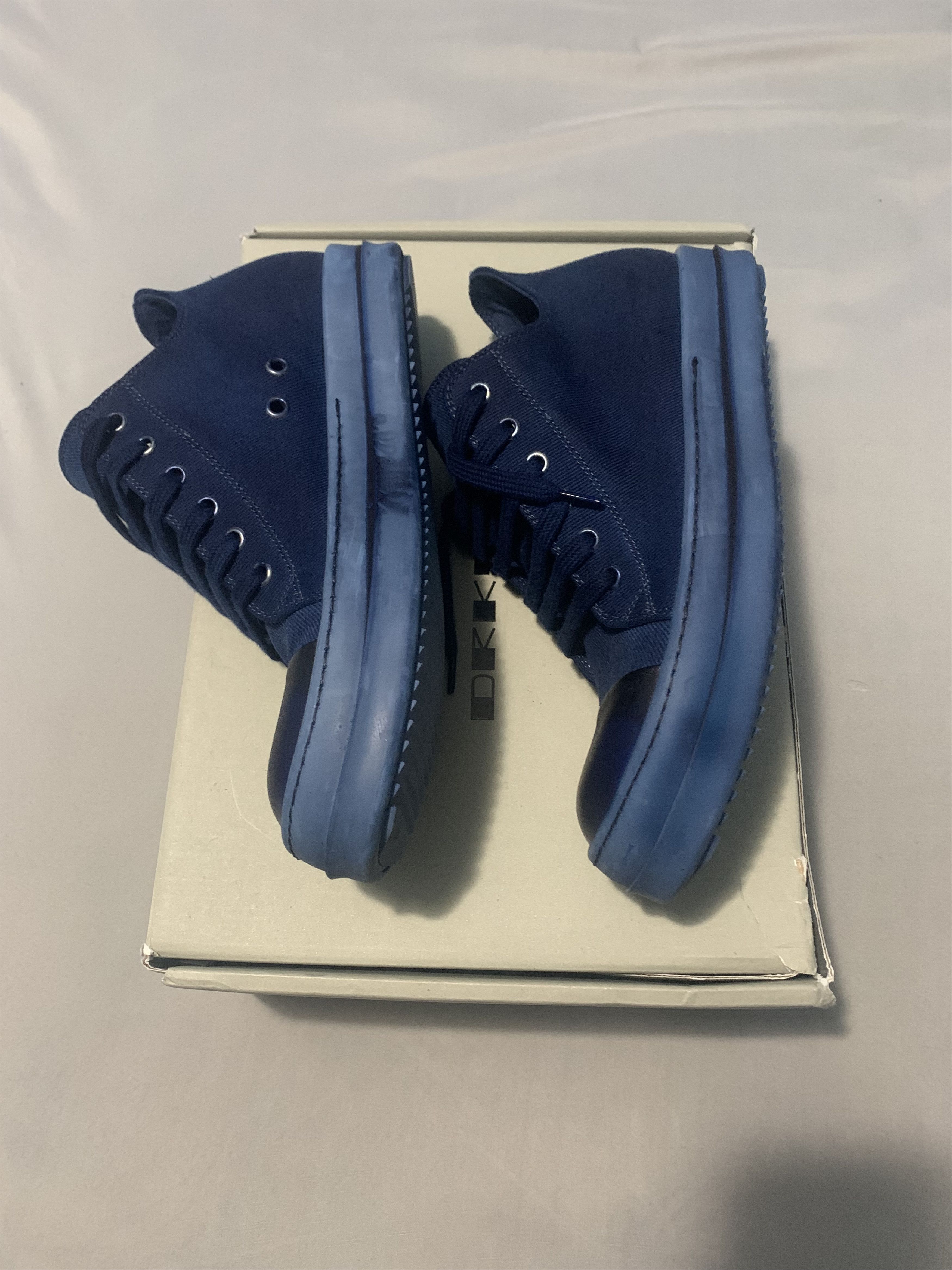Rick Owens × Rick Owens Drkshdw rick owens drkshdw lowtop blue ramones ...