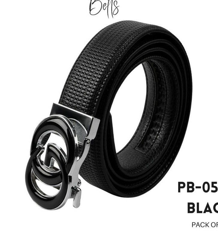 Streetwear × Vintage Pavini Jet Black Infinite Emblem Retractable Belt ...