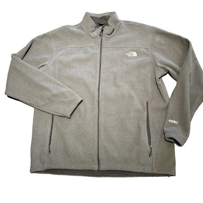 The North Face The North Face Mens XXL Windwall Gray Full Zip Jacket ...