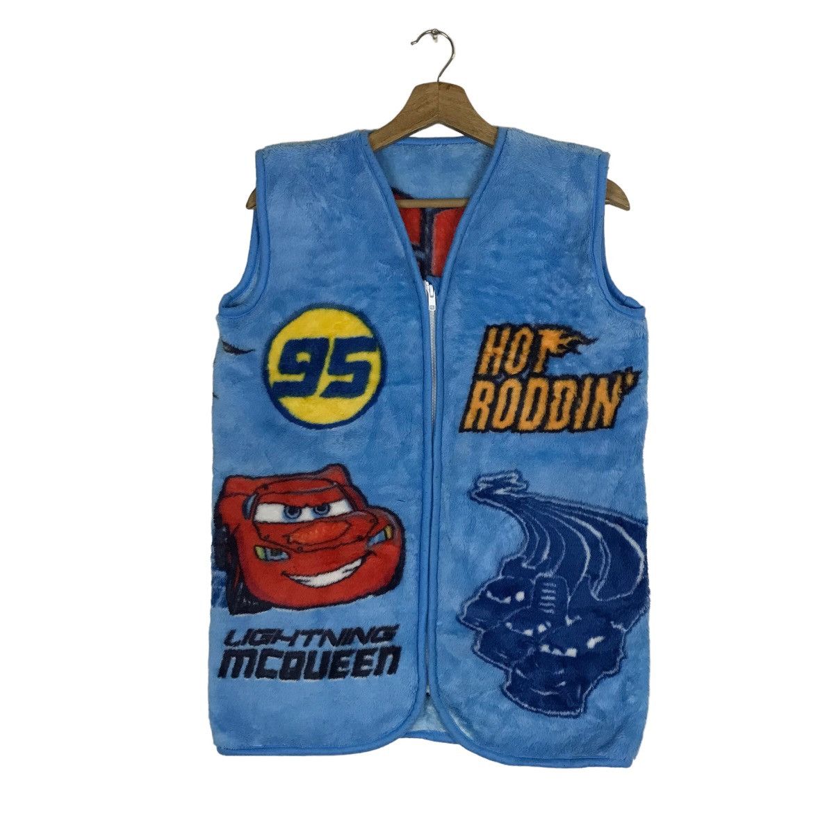 Disney Lightning Mcqueen Disney Pixar Cars Fleece Zip Up Vest | Grailed
