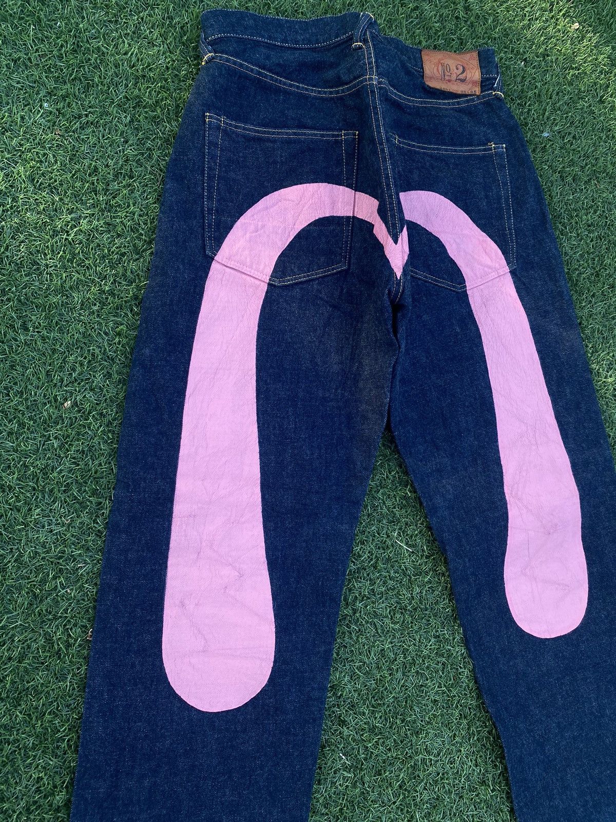 Evisu × Japanese Brand × Streetwear EVISU PINK DAICOCK NO.2 JAPAN SELVEDGE JEANS | Grailed