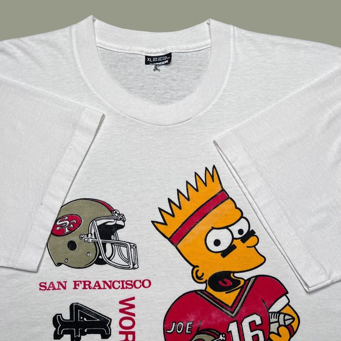 Vintage Vintage 90s NFL San Francisco 49ers Bart Simpson Cartoon Tee ...