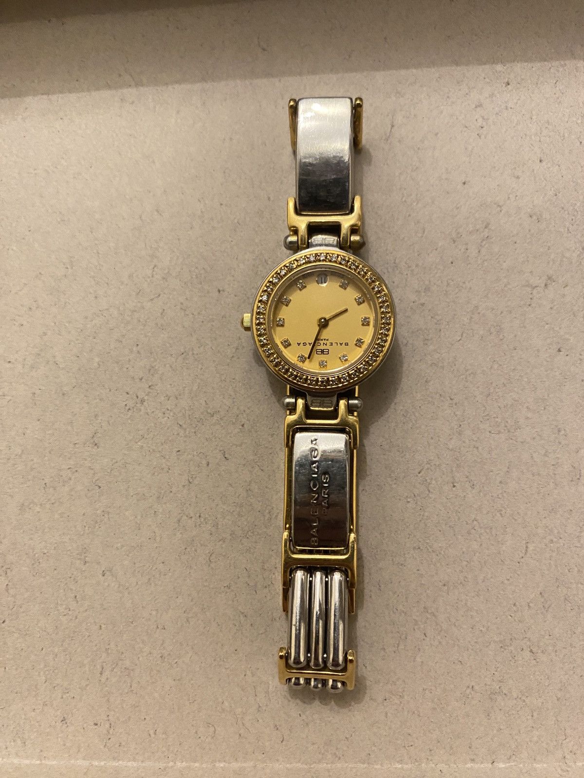 Balenciaga × Vintage Balenciaga silver gold plated watch | Grailed