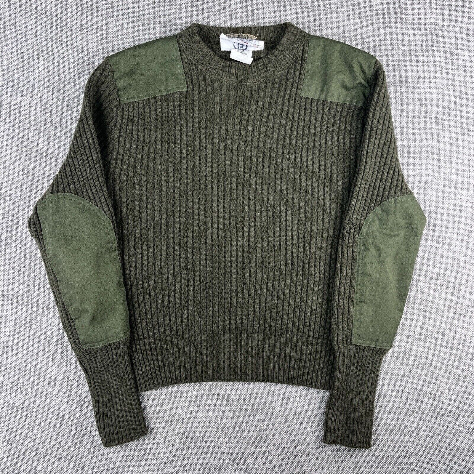 Military × Vintage 90s Ribbed Knit Crewneck Sweater M-L Commando ...