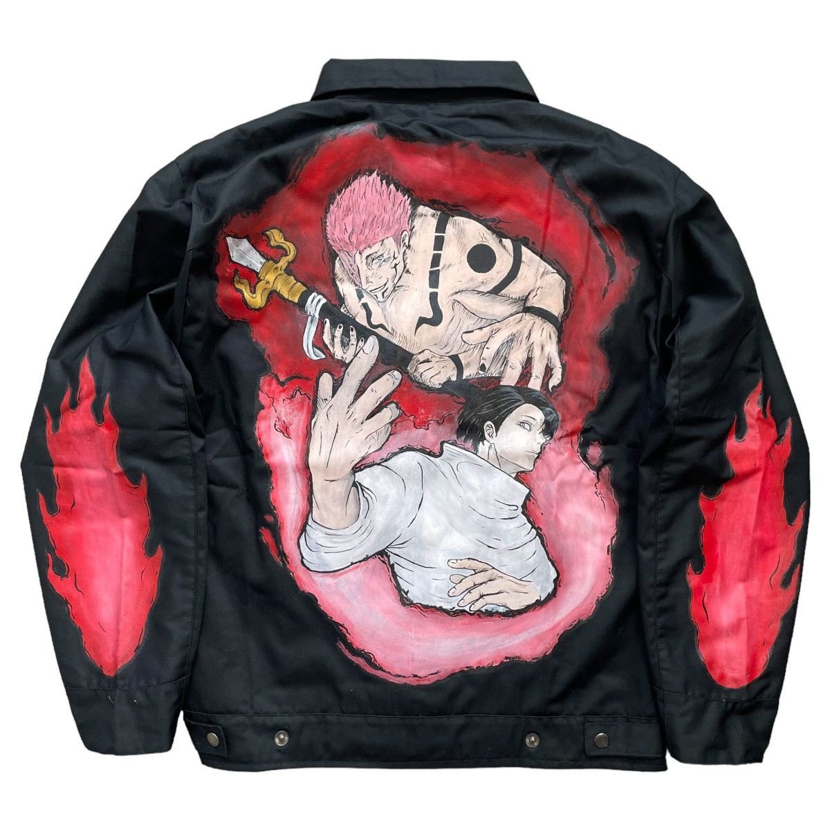Custom JUJUTSU KAISEN SUKUNA X YUTA CUSTOM HAND PAINTED WORK JACKET ...