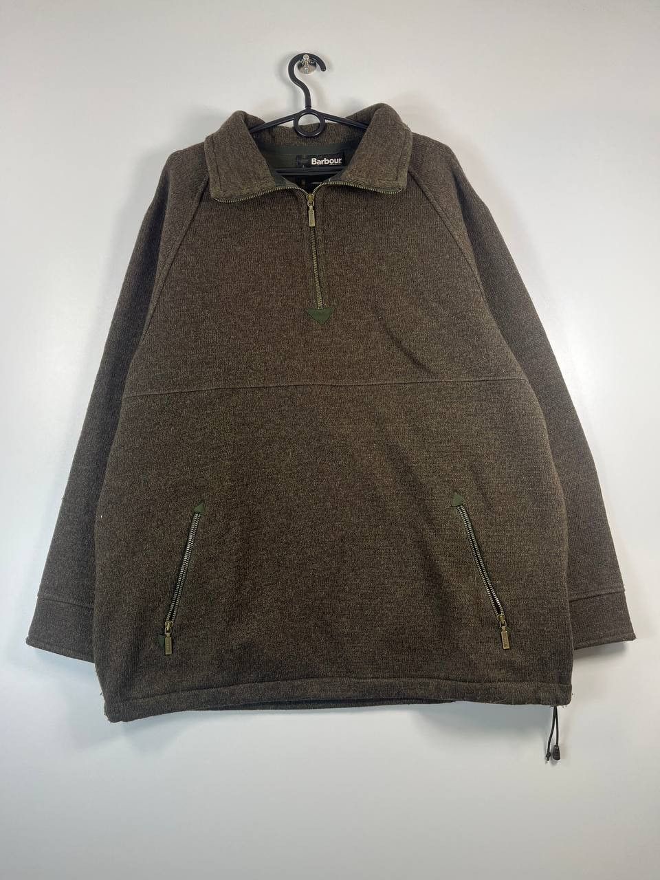Barbour Barbour Swaledale Fleece Pullover Brown Half Sweater Size L ...
