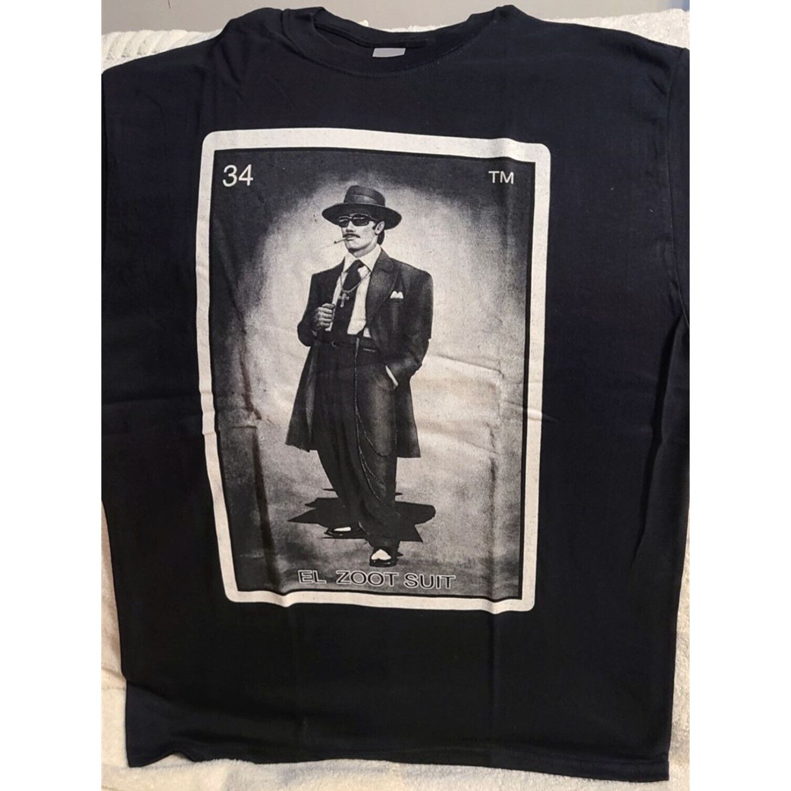 Vintage EL ZOOT SUIT PACHUCO MEXICO MEXICAN LOTERIA CARD CHUCO T-SHIRT ...