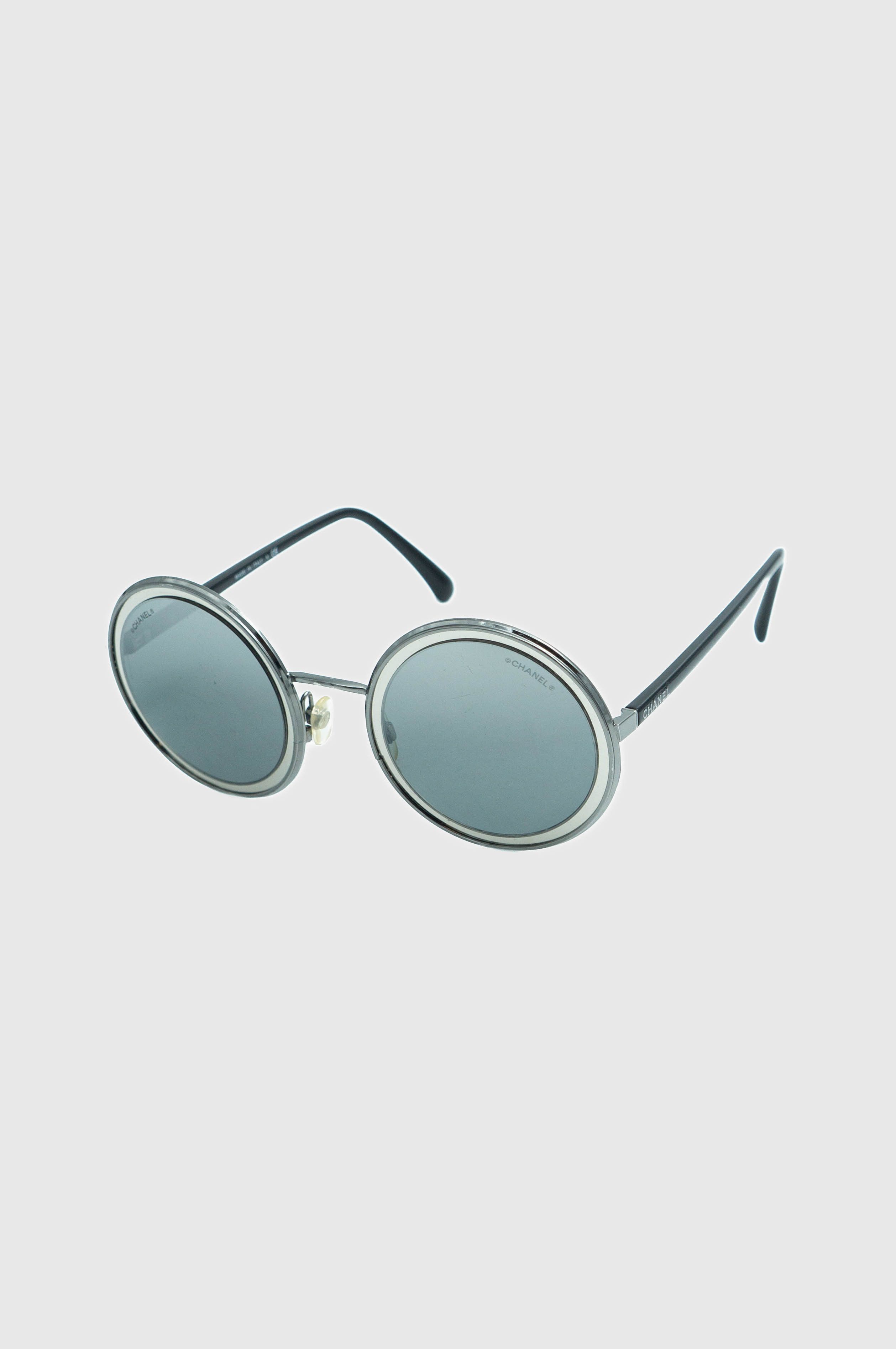 Chanel CHANEL 4226 CC Logo Round Silver Sunglasses | Grailed