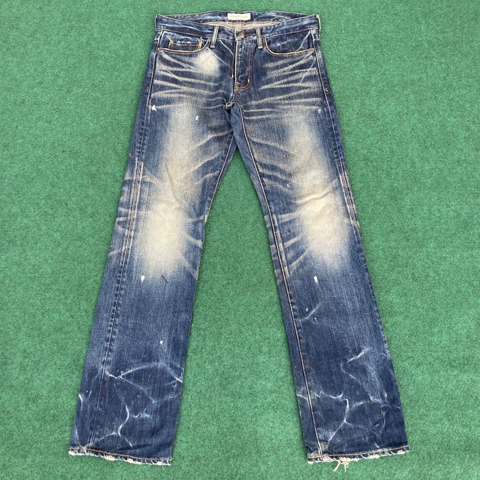 Vanquish VANQUISH JAPAN Denim Paint Faded Japan Honeycomb Jeans | Grailed