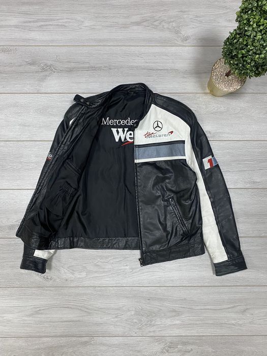 Vintage Mercedes Benz Mclaren F1 West leather jacket | Grailed