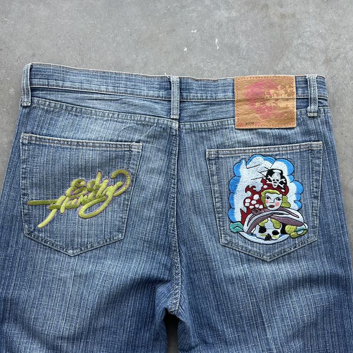 Vintage Crazy Vintage Y2k Ed Hardy Baggy Jeans Wide Leg Jnco Grunge Grailed