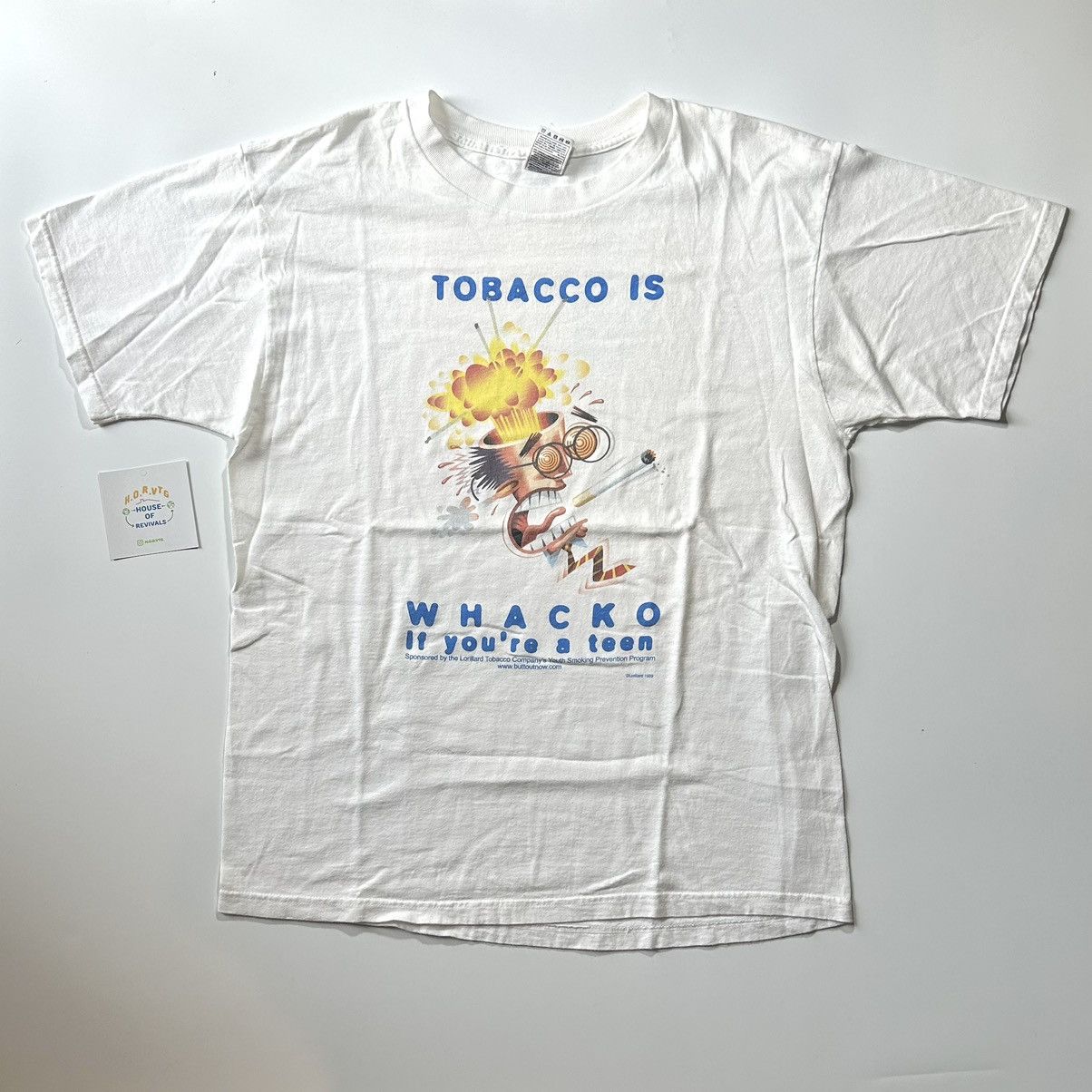 Vintage Vintage 1999 Tobacco is Whacko art cigarettes promo shirt | Grailed
