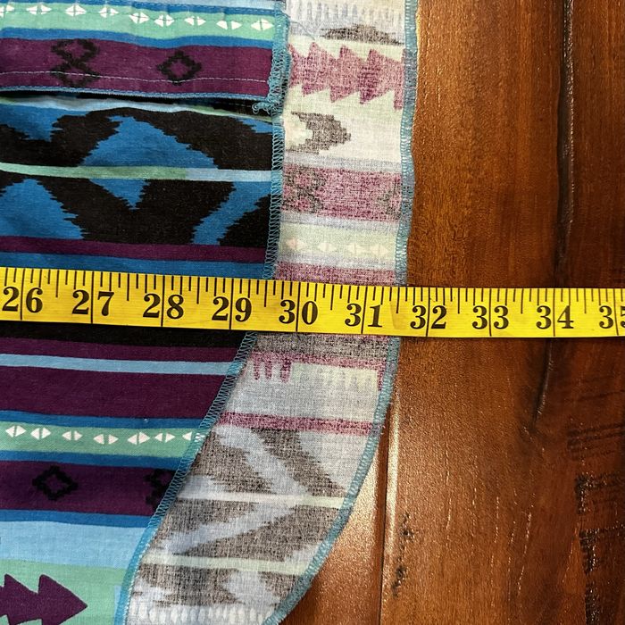 Vintage Western Shirt Brushpopper Aztec Cowboy Cut X-long tails Med ...