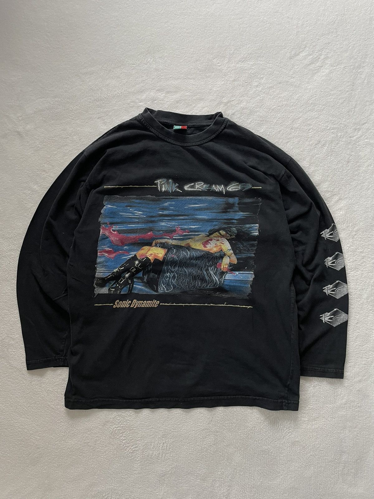 Vintage 🌶️ PINK CREAM 69 SONIC DYNAMITE RETRO MERCH L/S RARE CRAZY 90 ...
