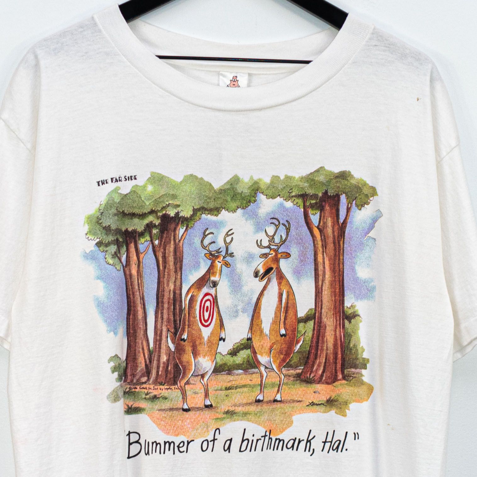Vintage Vintage 1986 The Far Side Bummer of A Birthmark Deer T-Shirt ...