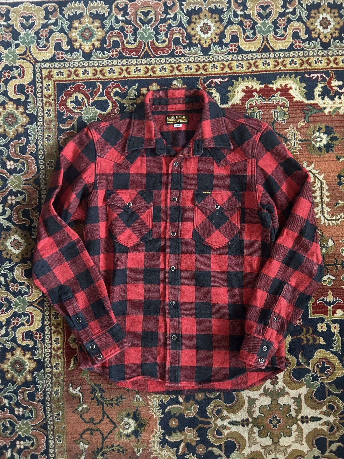 Iron Heart Iron Heart IHSH-232 Ultra Heavy Flannel Western | Grailed