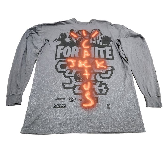 Travis Scott Cactus Jack Grey Travis Scott Fortnite Long Sleeve | Grailed