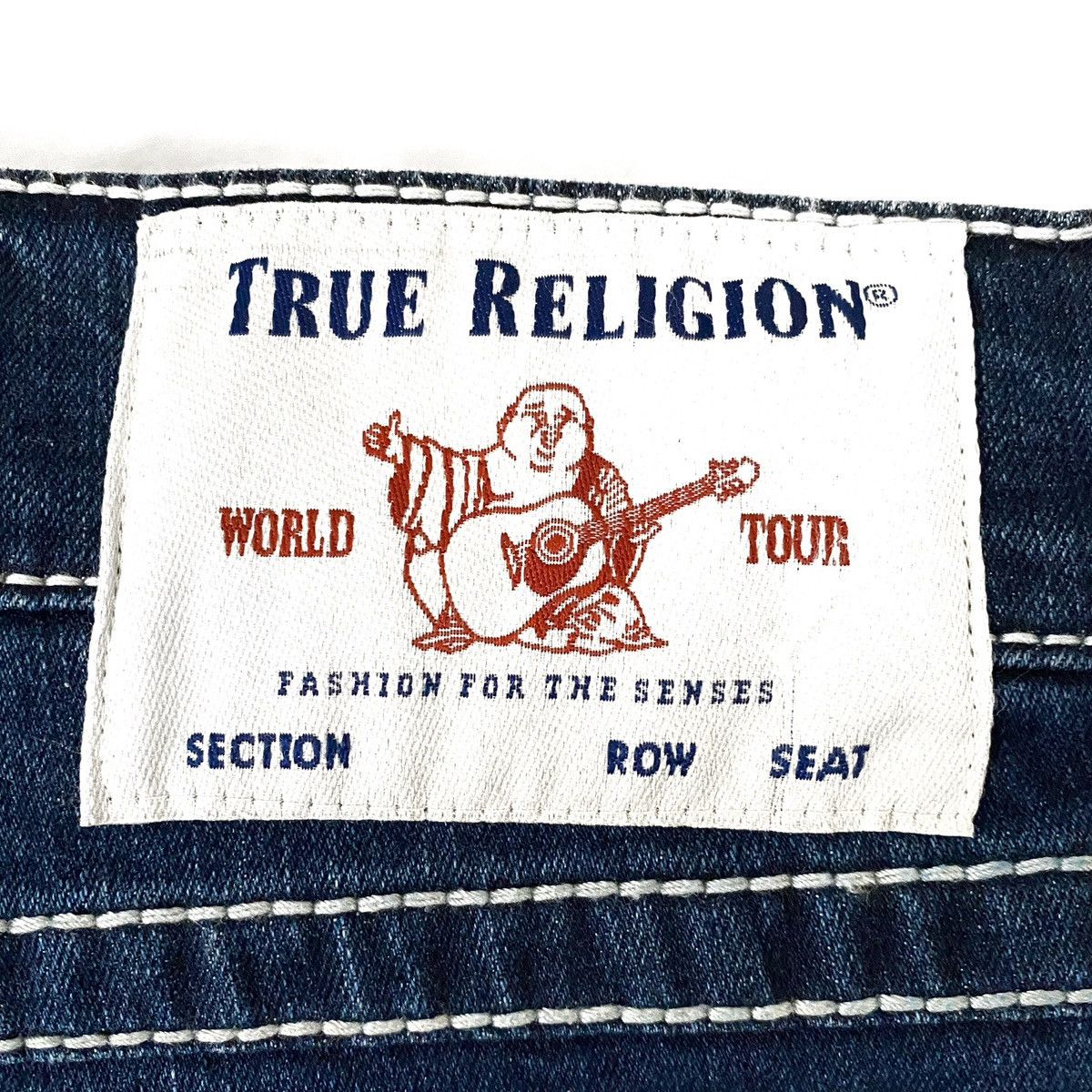 True Religion Rare True Religion Big T Geno Red Stitch Relaxed Jeans ...