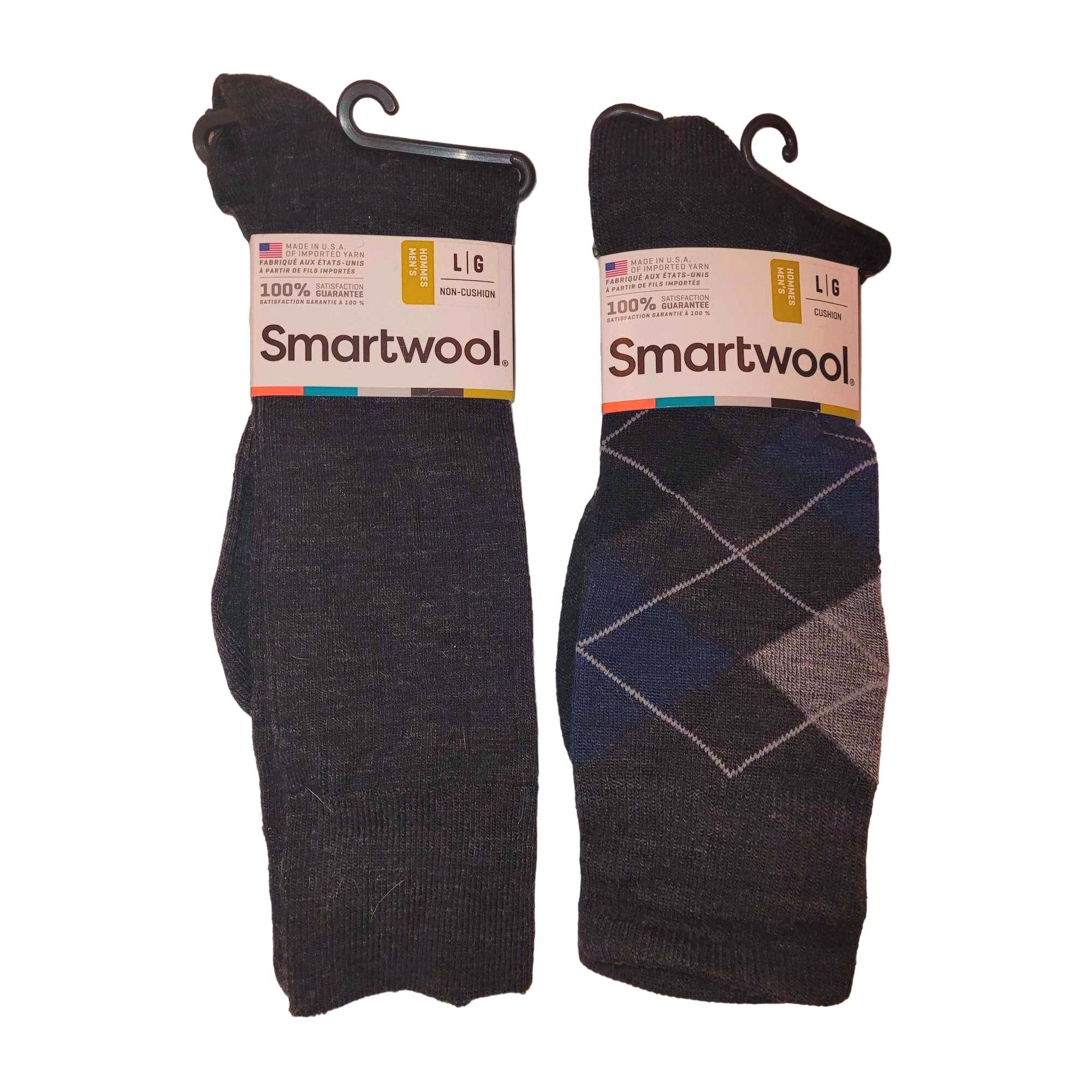 Smart Wool Lot of 2 *New W Tags Men Smart Wool Socks Thinner Soft WARM ...