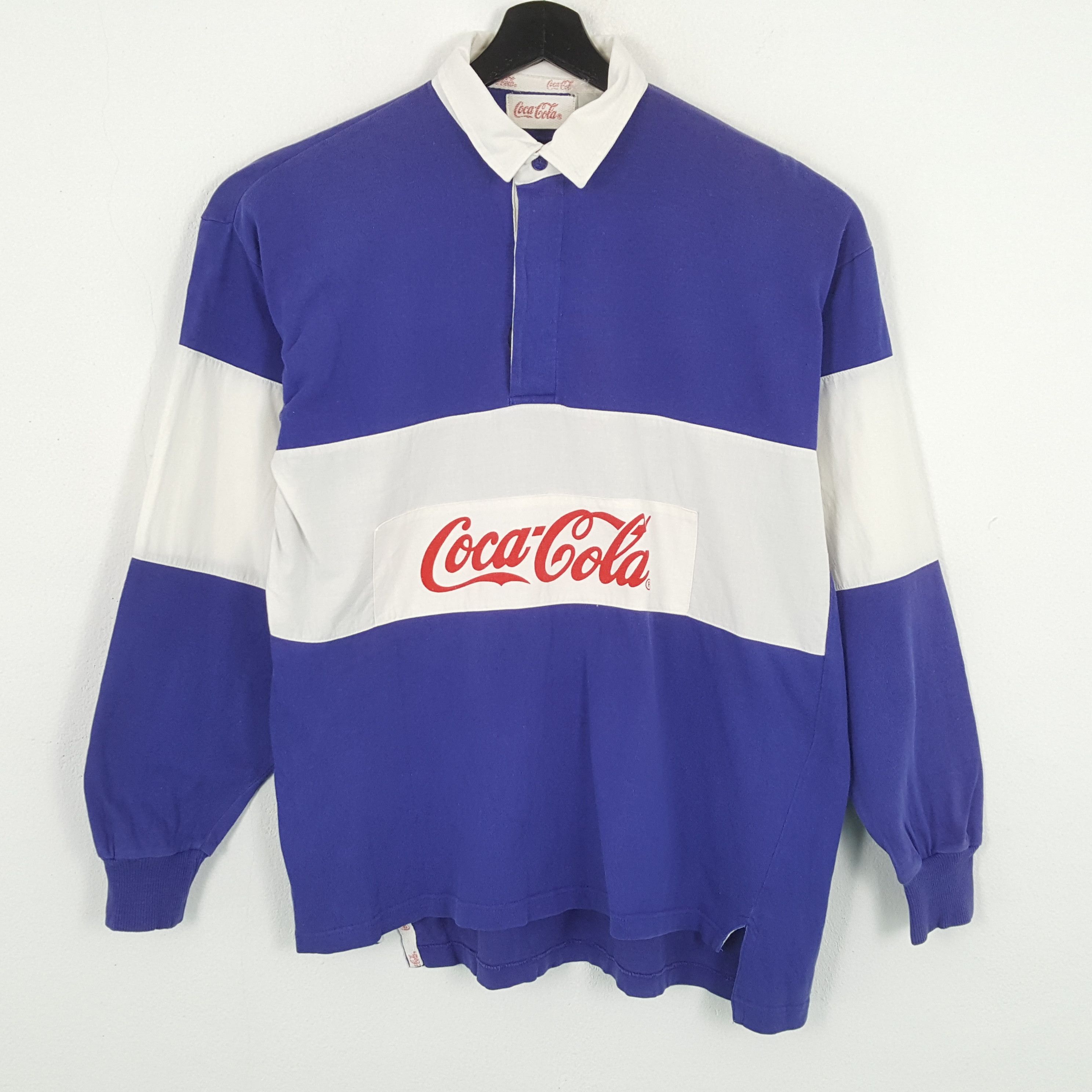 Coca Cola × Streetwear × Vintage COCA COLA Center Logo Design Long ...