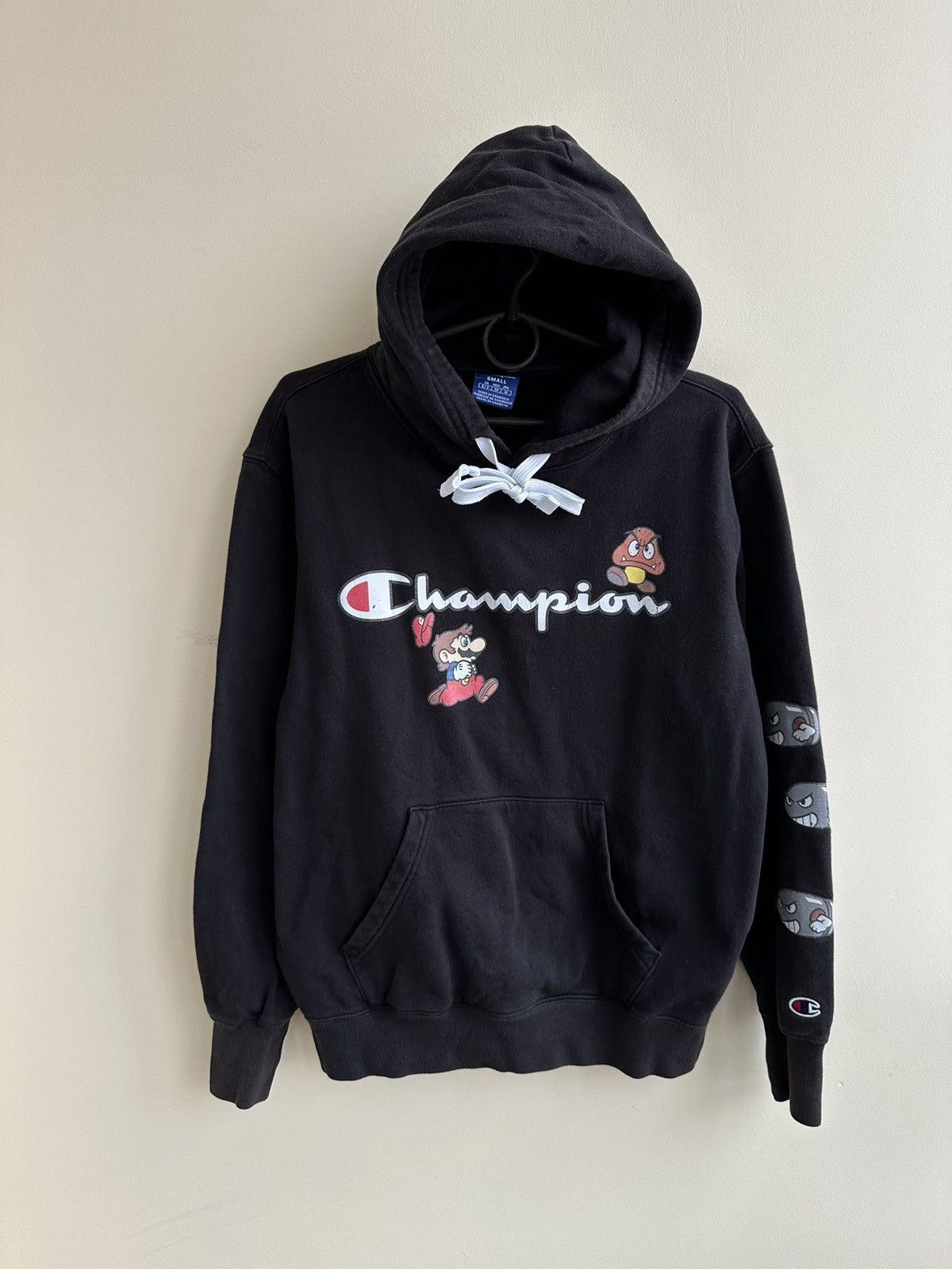 Champion × Vintage Champion x Super Mario Bros Reverse Wave Hoodie ...