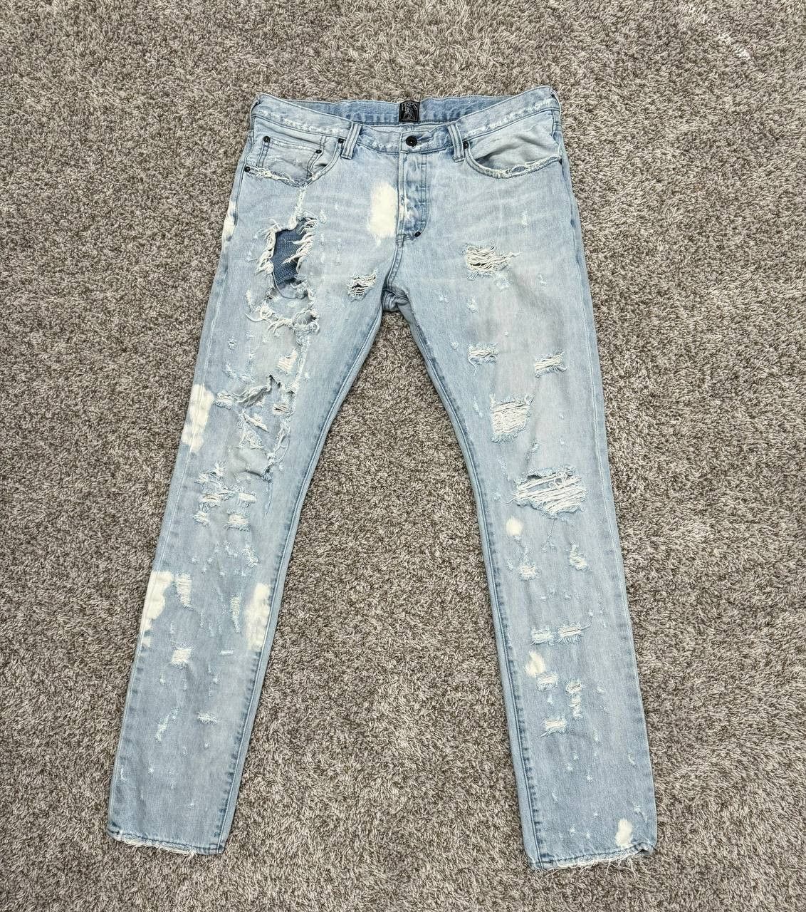 Prps PRPS Le Sabre Fit Jeans Bleached Ripped Low Rise Slim | Grailed