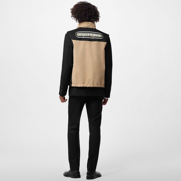 Louis Vuitton LOUIS VUITTON JACKET LEATHER MONOGRAM VARSITY DENIM ...