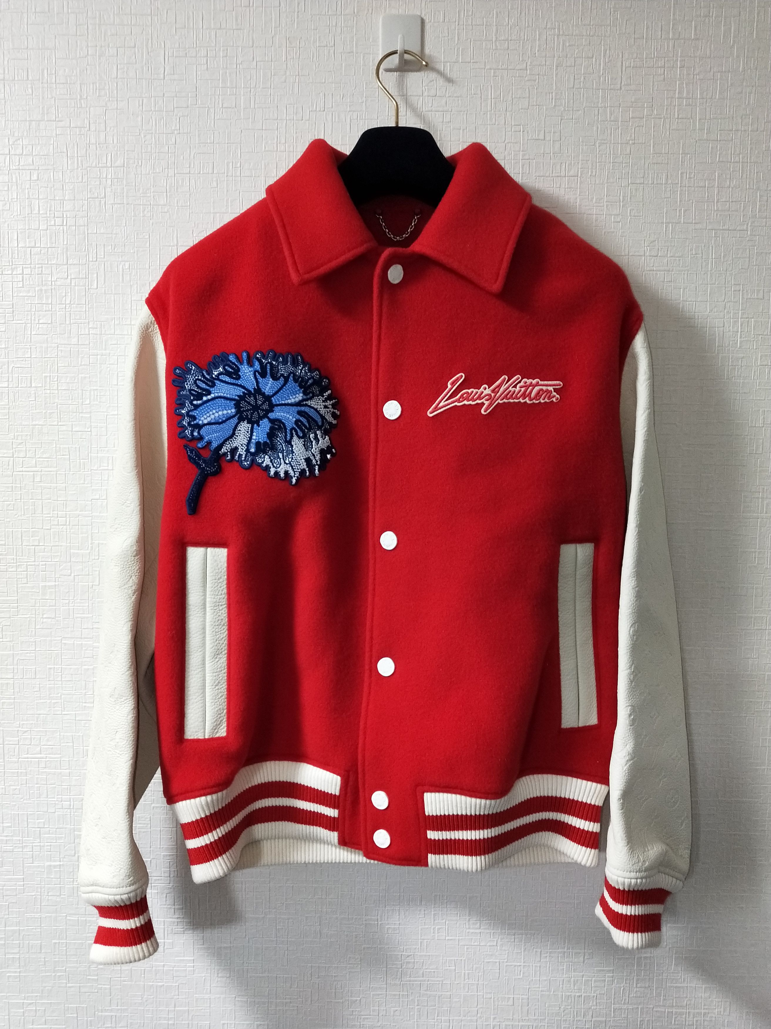 Louis Vuitton YK Flower Varsity Jacket | Grailed
