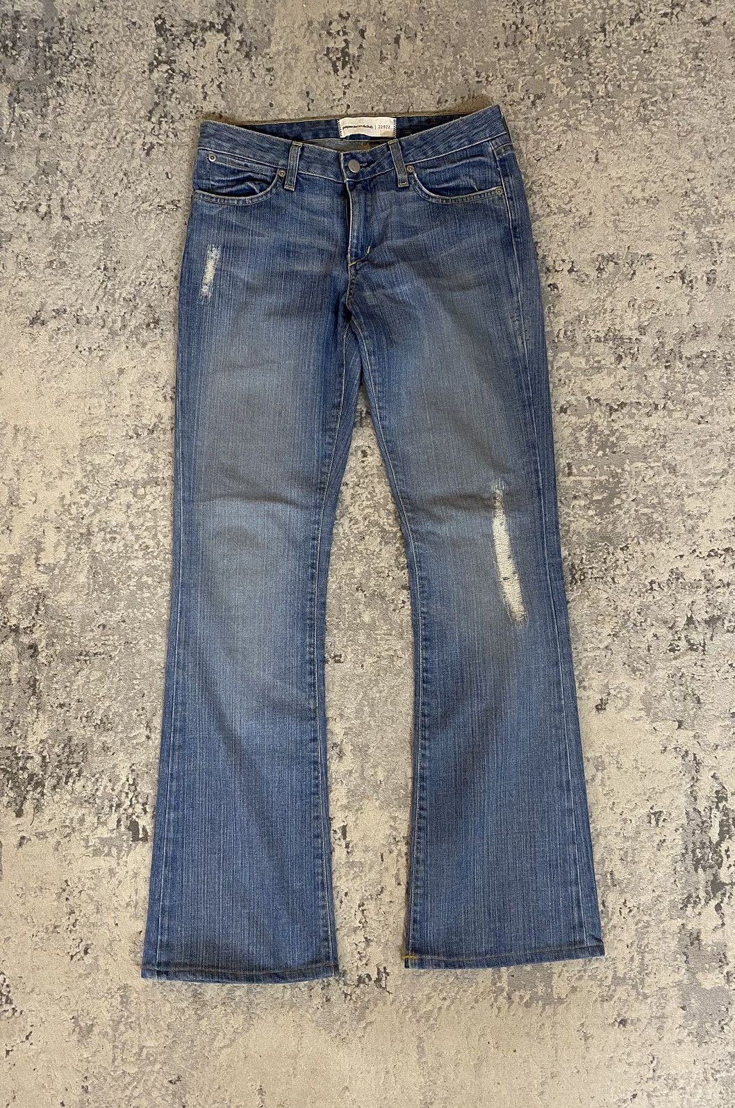 Paper Denim & Cloth Paper Denim Cloth Flared Distressed Jeans | Grailed