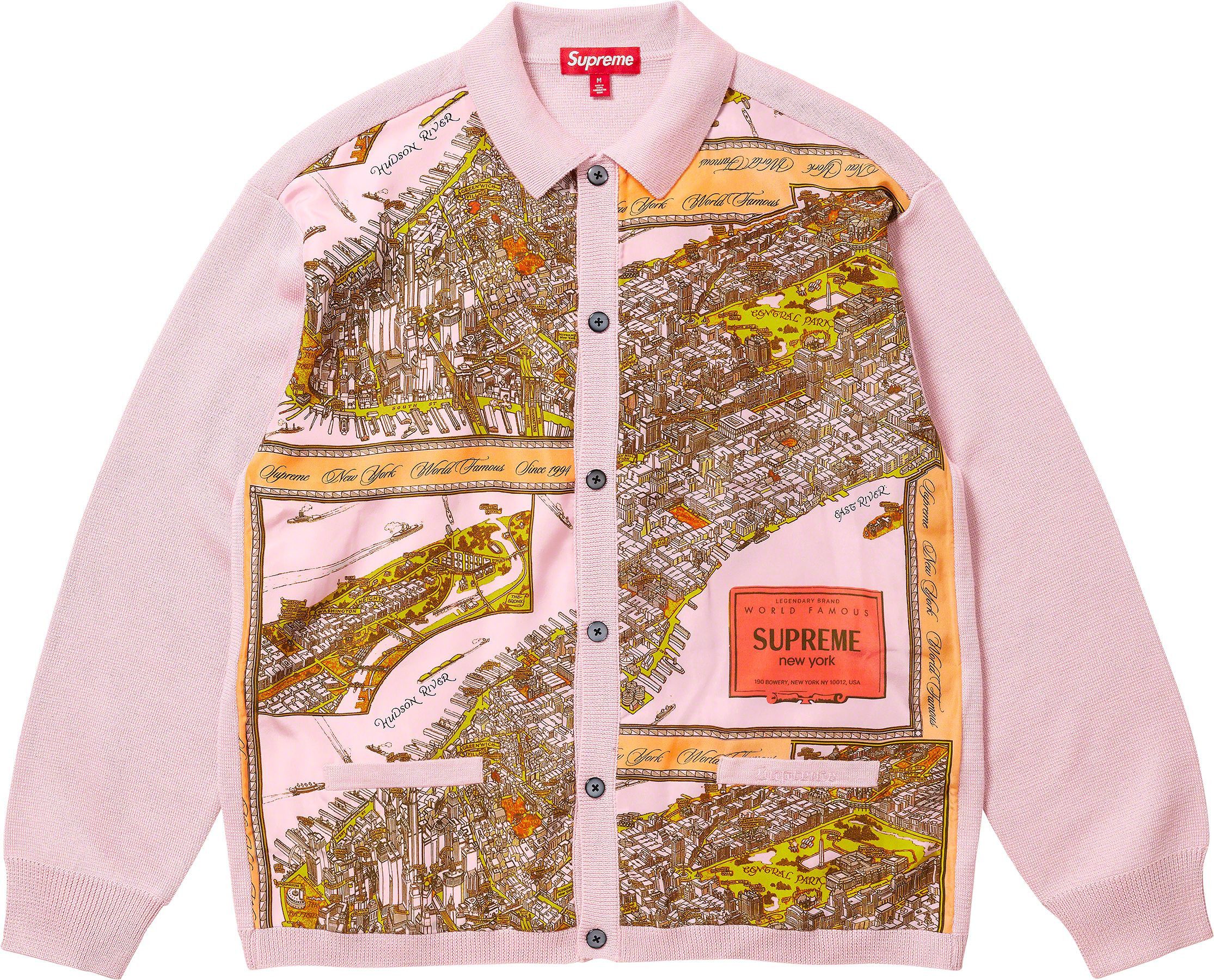 Supreme Silk Map Cardigan | Grailed