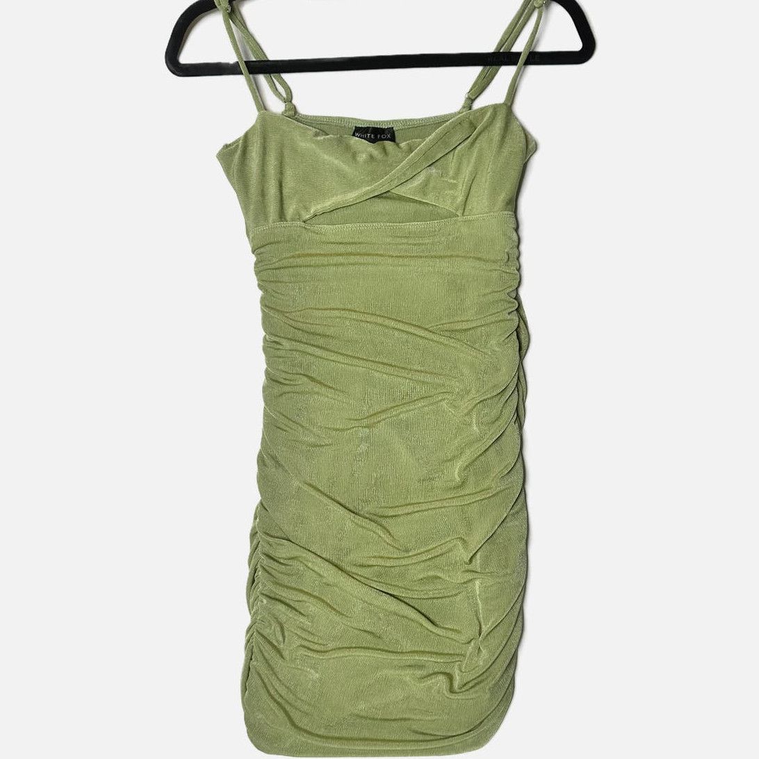 Other White Fox Womens Bodycon Cinched Tank Mini Dress Green S | Grailed