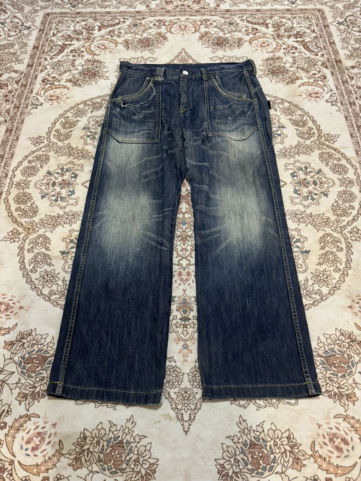 Vintage Vintage UJ jeans Loose Fit Design Jeans | Grailed