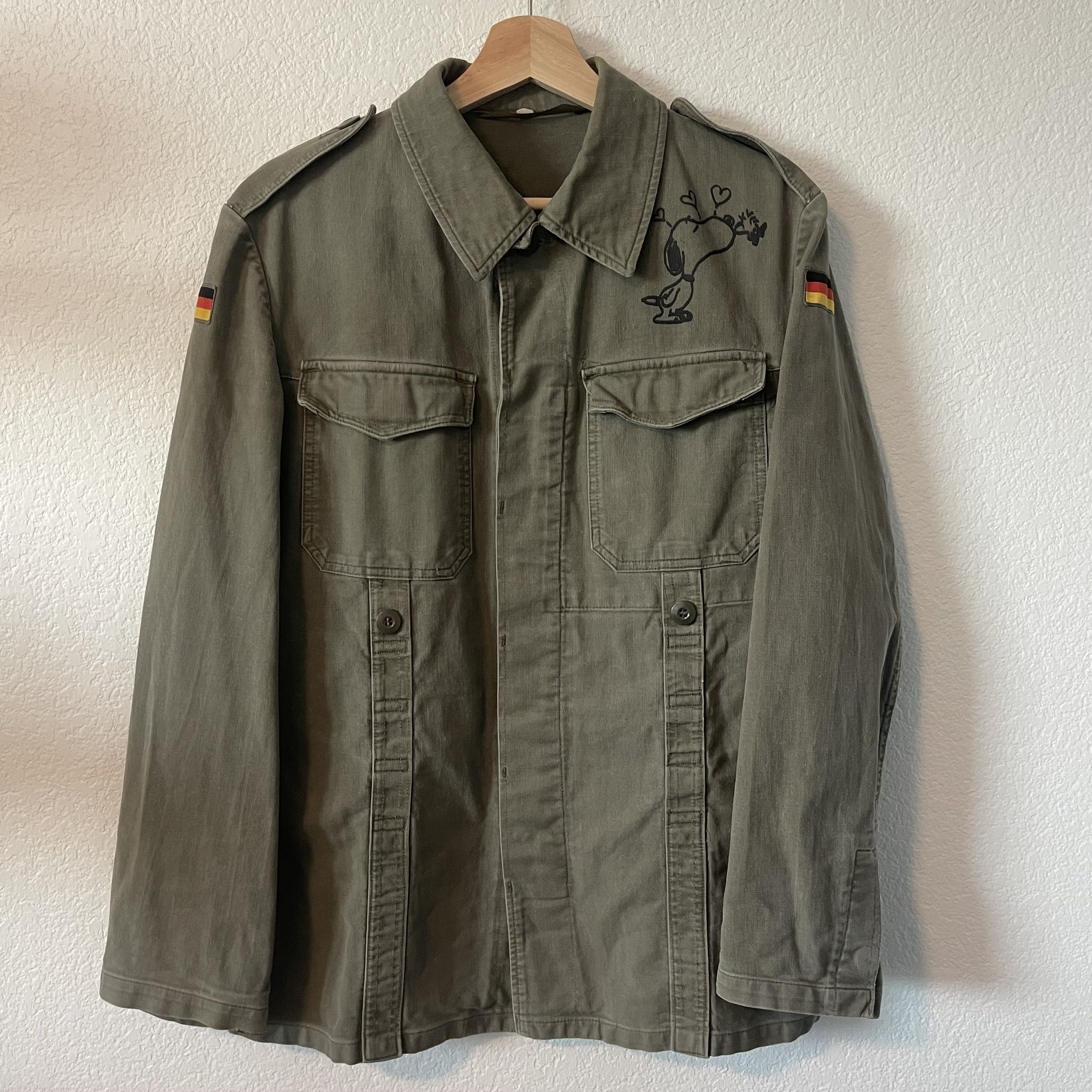 Military × Peanuts × Vintage Snoopy Military Army Vintage Jacket ...