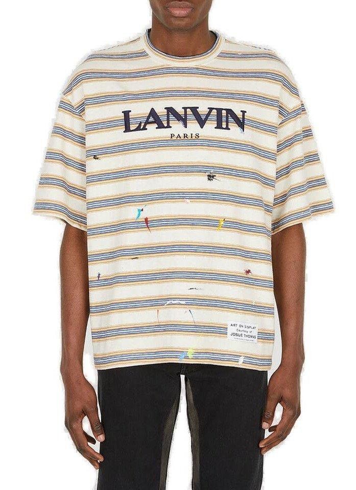 Gallery Dept. × Lanvin Lavin x Gallery Dept. Striped Logo T-Shirt size ...