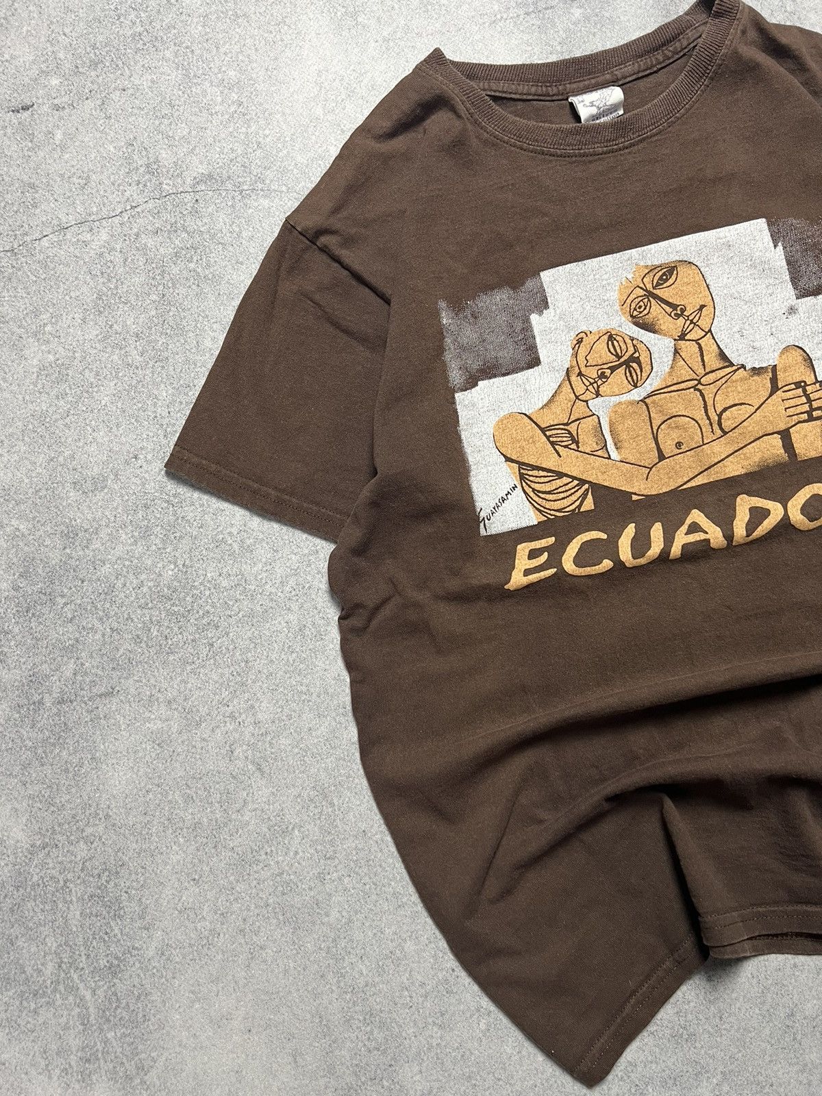 Art × Avant Garde × Japanese Brand Vintage 90s Oswaldo Guayasamin Art Ecuador Faded Y2K T-Shirt ...