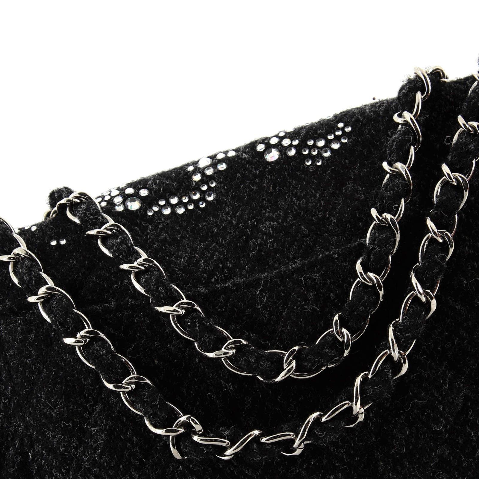 Chanel Leopard CC Flap Bag Crystal Embellished Tweed Jumbo | Grailed