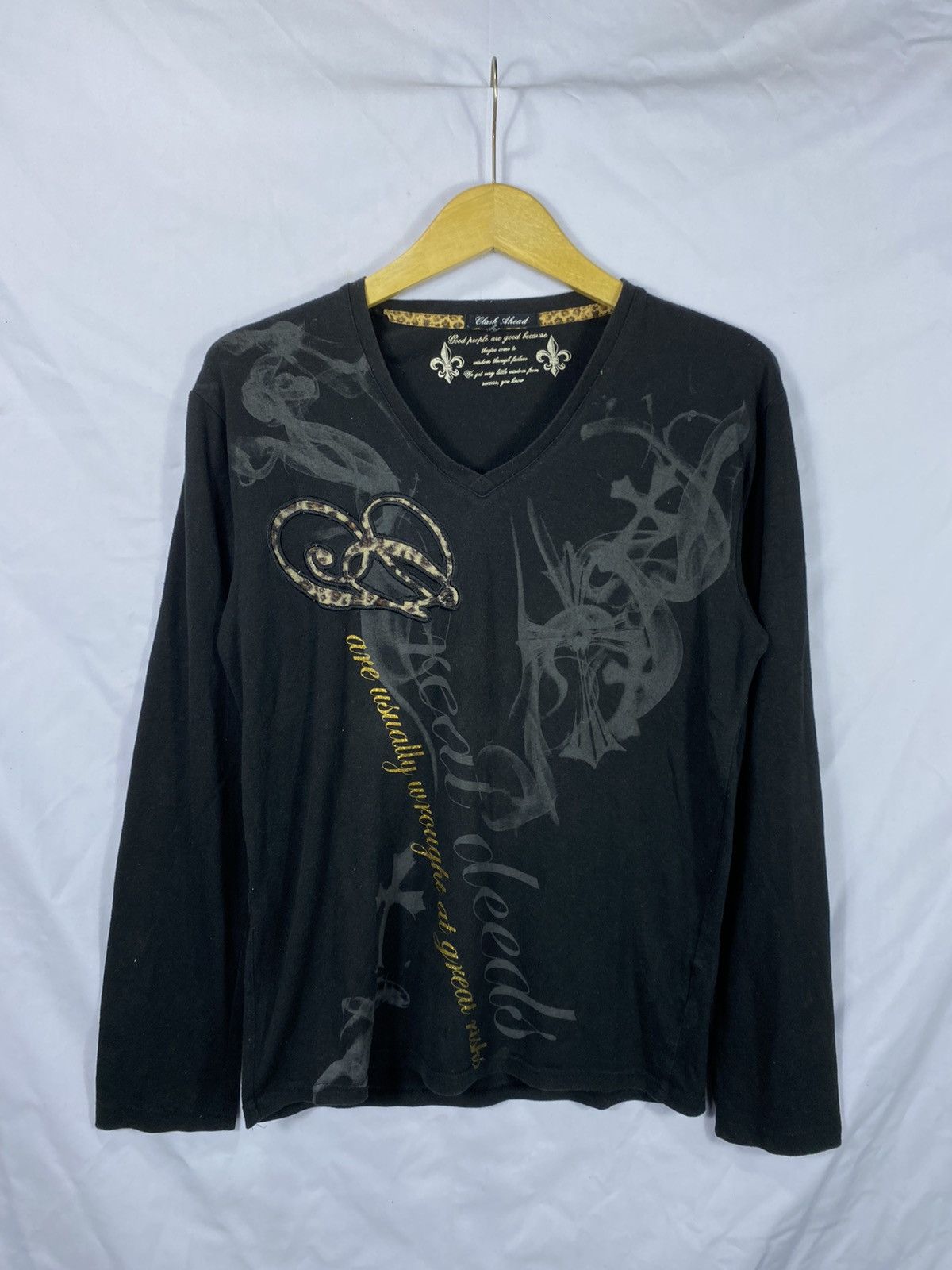 Clash Ahead Japanese Clash Ahead poem gothic punk long sleve | Grailed