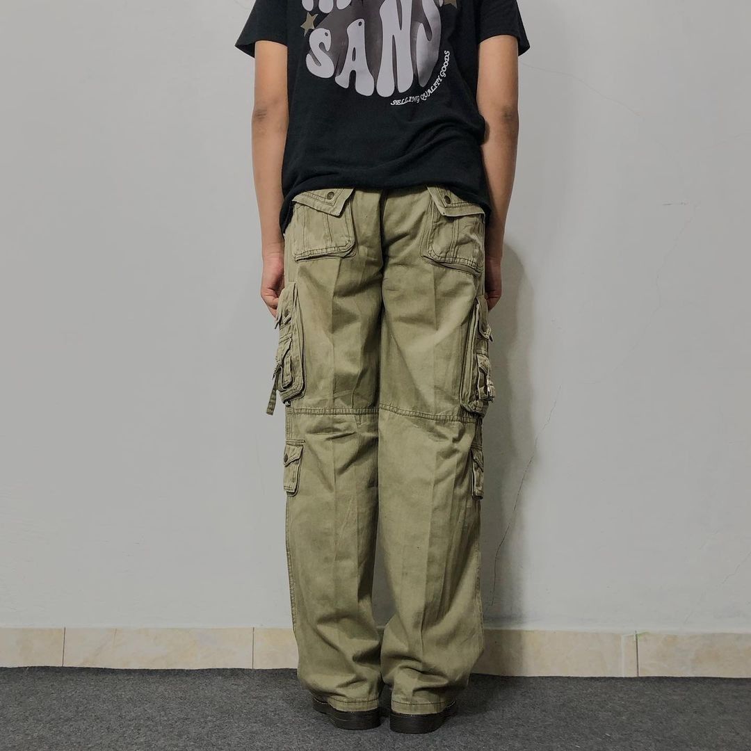 Japanese Brand Japanese faded cargo multipocket bondage | Grailed