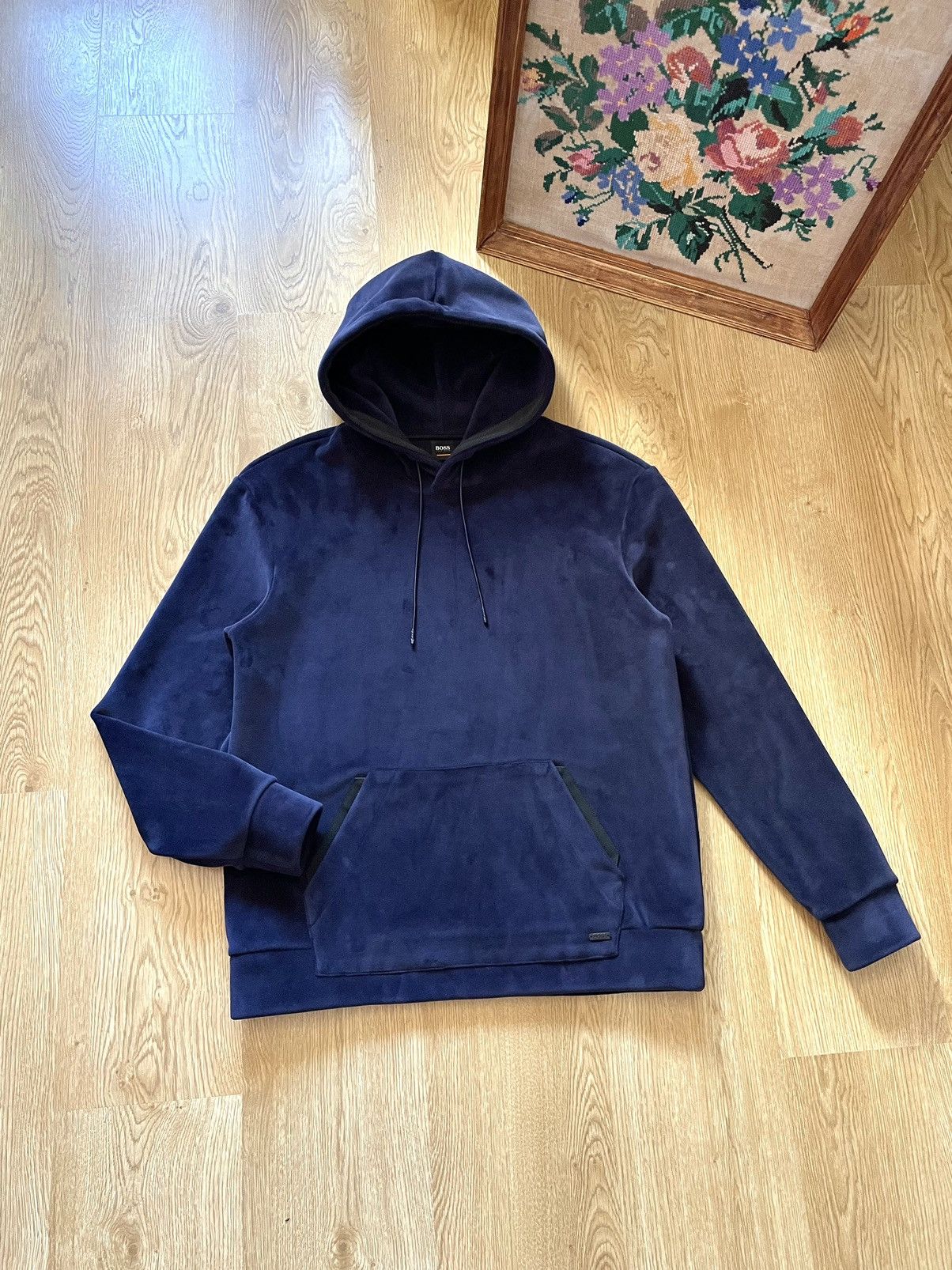 Hugo Boss Hugo Boss Orange Velour Velvet Hoodie Sweatshirt | Grailed