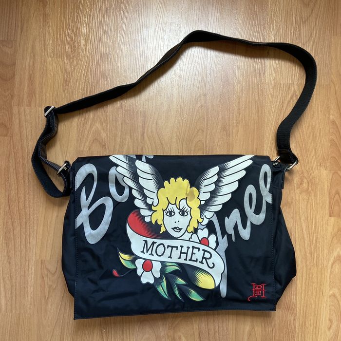 Ed Hardy Vintage Es Hardy Born Free Angel Logo Messenger Bag | Grailed