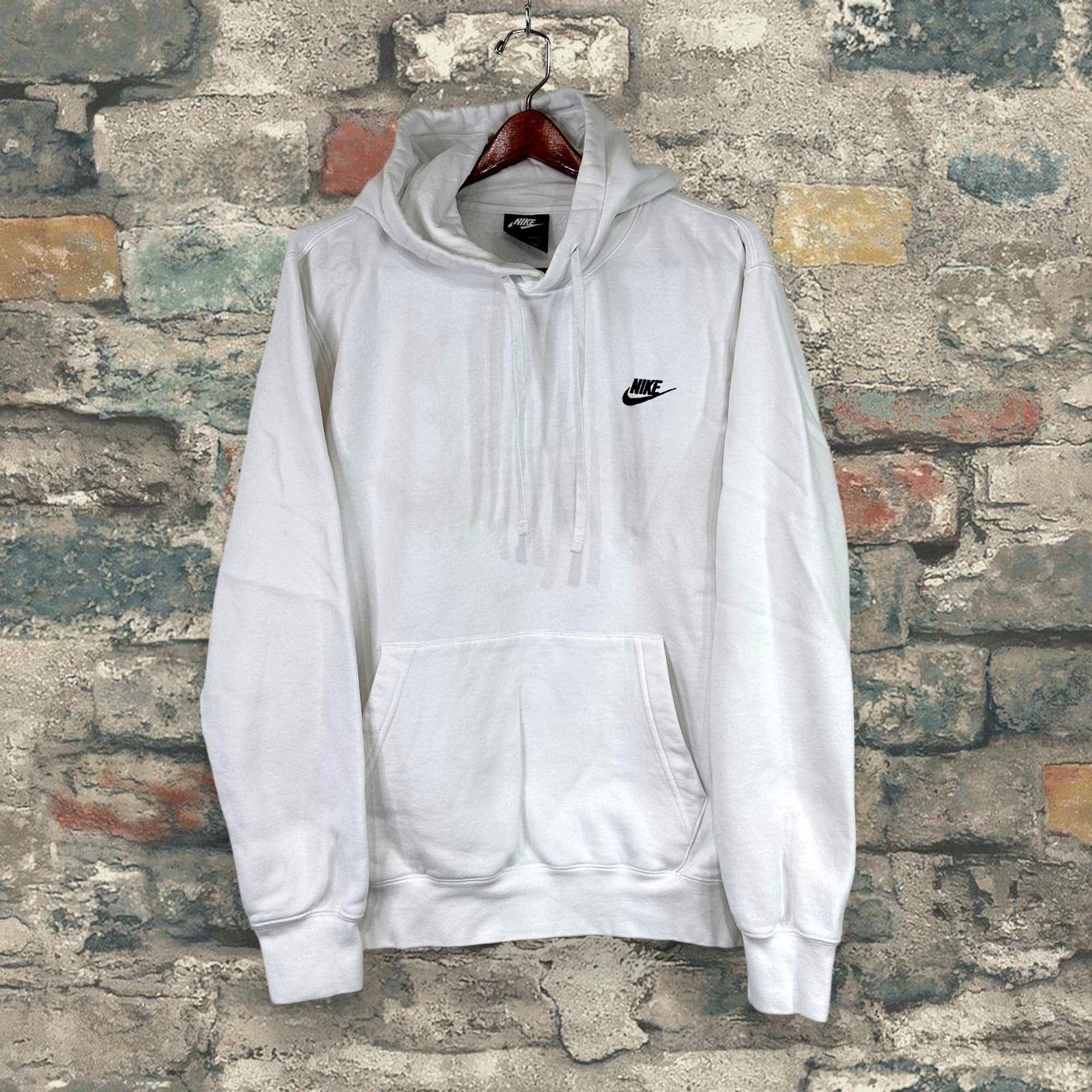 Nike Nike Hoodie Snow White Cotton Embroidered Black Swoosh | Grailed